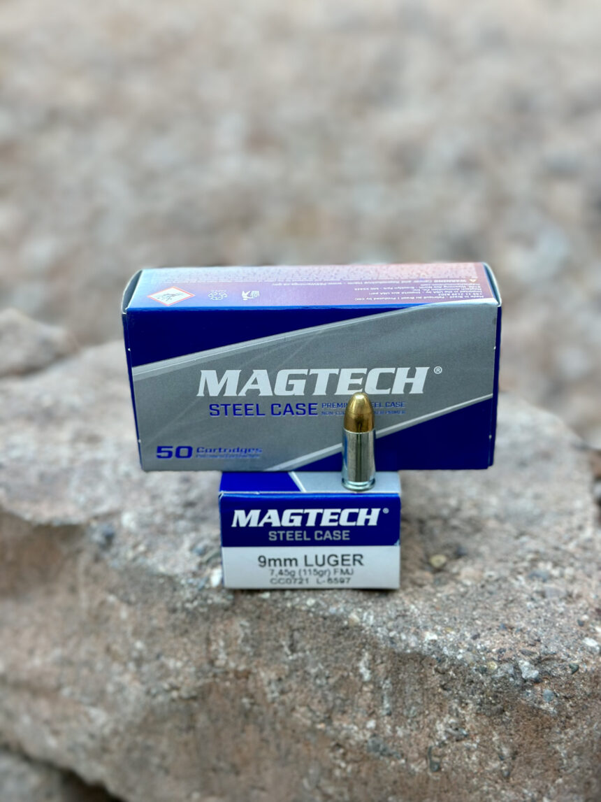Magtech 9MM 115 GR Steel Case – 50 Round Box (Low Shipping, No Tax ...